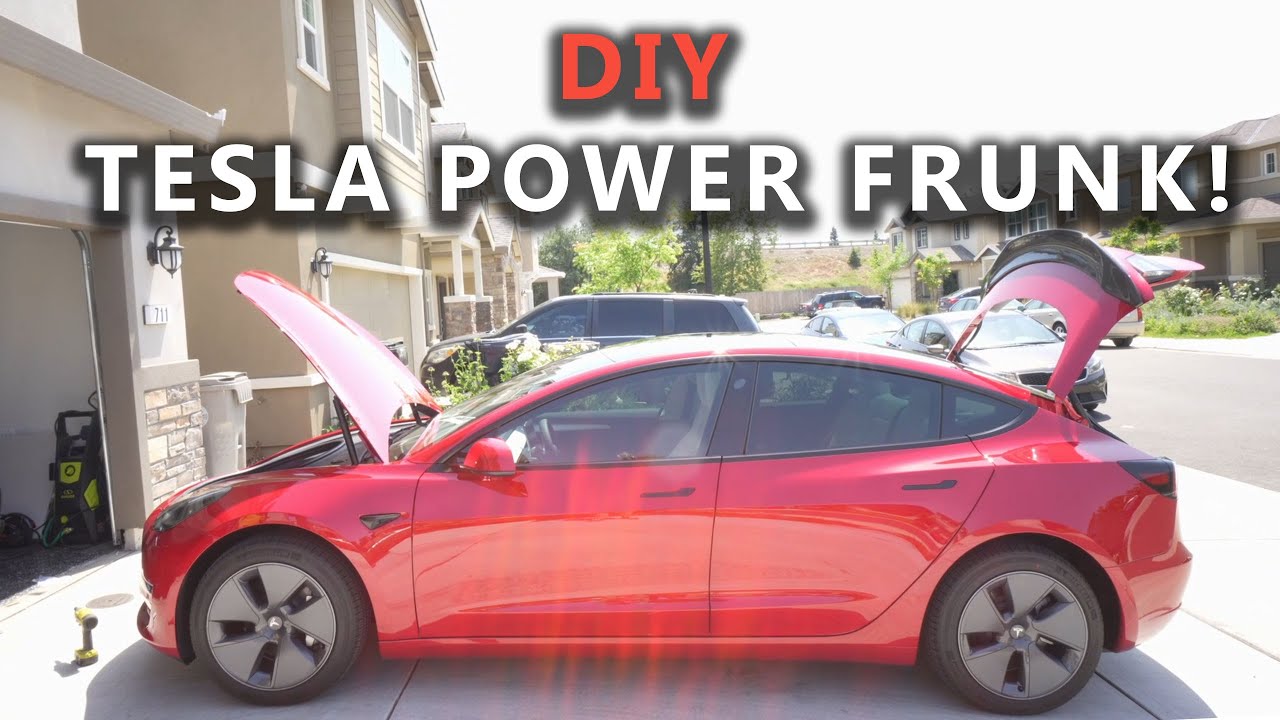 Power Frunk in a 2022 Tesla Model 3 | Install | Hansshow - YouTube