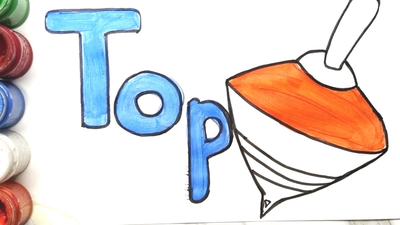 How To Draw Top | Easy Drawing ,Coloring, Painting #08 - YouTube