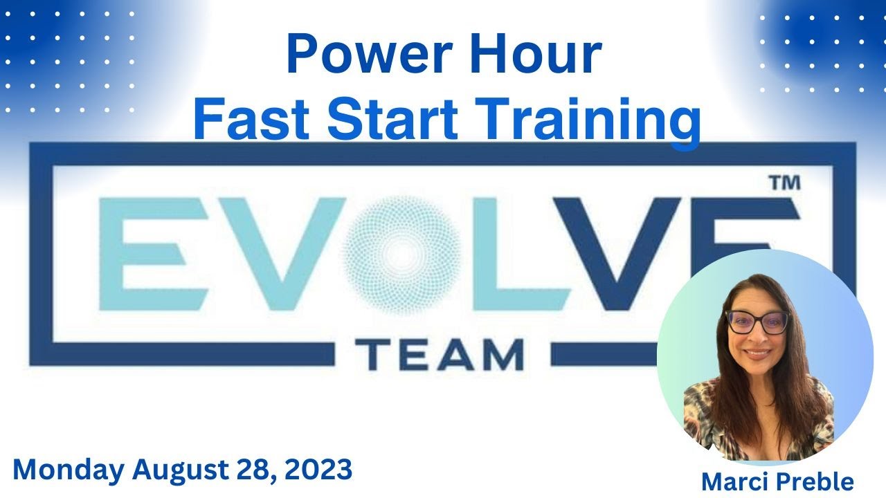 Evolve Team Fast Start Training How To Put An Order In The Back Office Monday 08/28/23 - YouTube