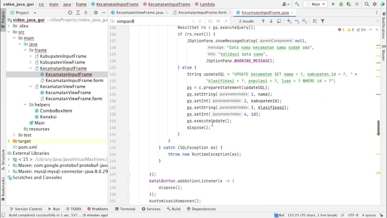 JAVA CRUD IntelliJ IDEA GUI Part 4 - YouTube