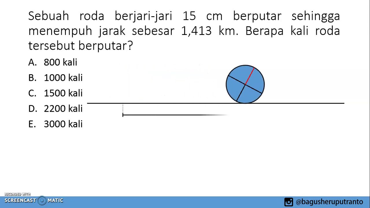 #DrillSoal Matdas 7: Menghitung banyak putaran suatu roda - YouTube