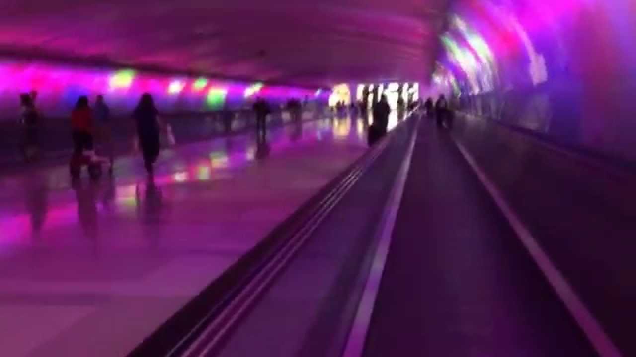Detroit Airport Terminal Tunnel - YouTube