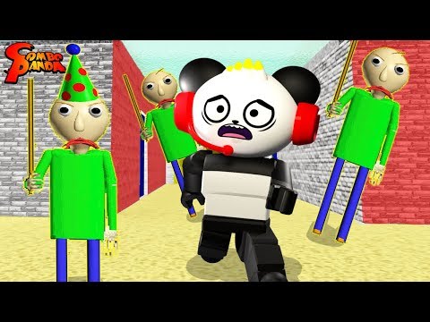 ESCAPING BALDI FOR THE LAST TIME IN ROBLOX! Let's Play Baldi's Basics with Combo Panda