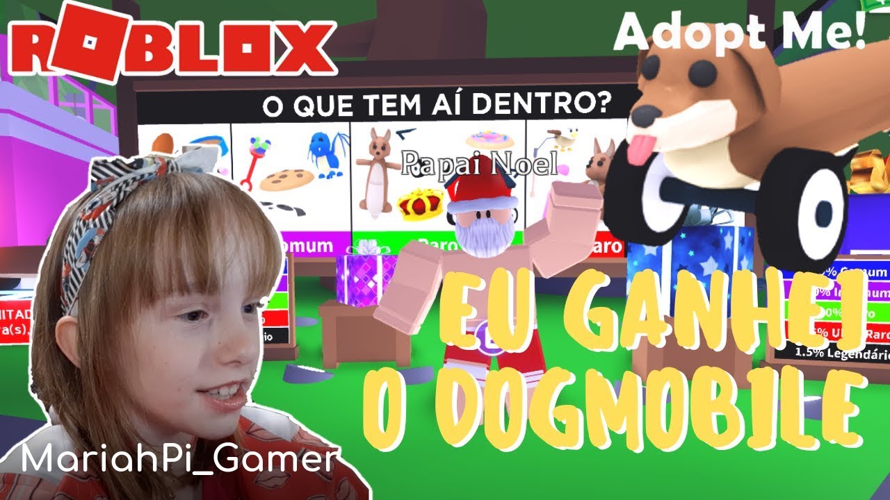 Eu ganhei o dogmobile no adopt me abrindo presentes! ROBLOX - YouTube
