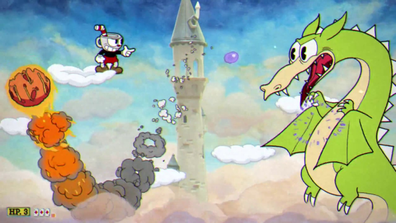 Cuphead – Let's Play Episode - 9 - Dragon Boss - Grim Matchstick in ...