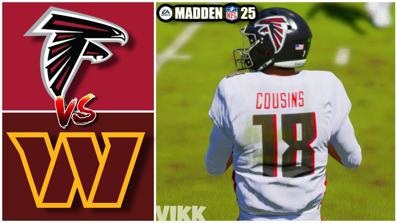 Falcons vs Commanders Week 17 Simulation (Madden 25 Rosters) - YouTube