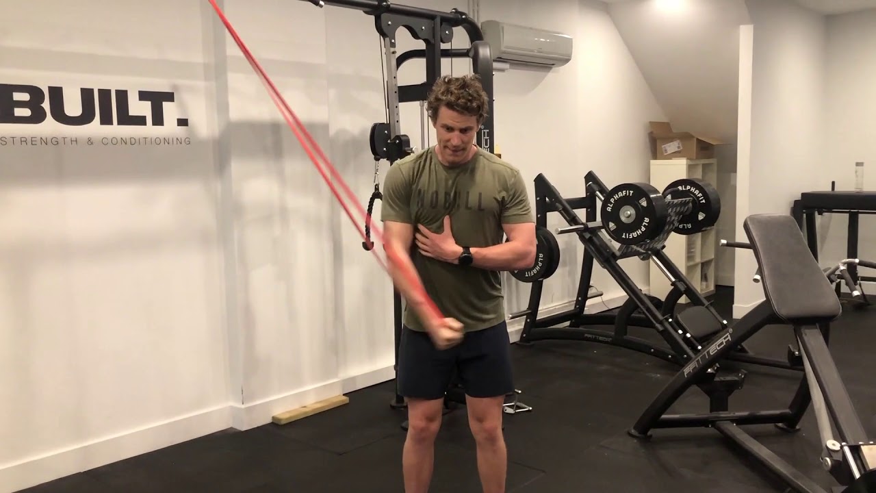 Single Arm Banded Chest Fly - YouTube
