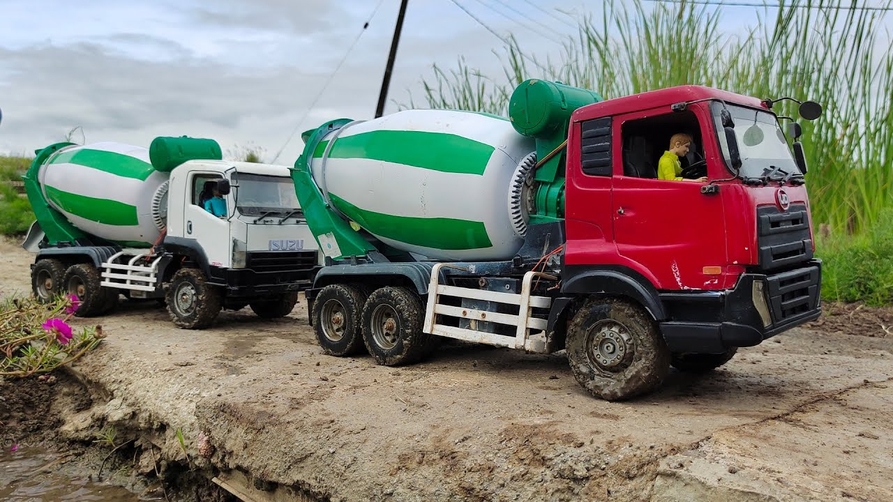 MOBIL TRUK MOLEN COR MIXER BETON - MINIATUR TRUK RC FUSO, UD QUESTER ...