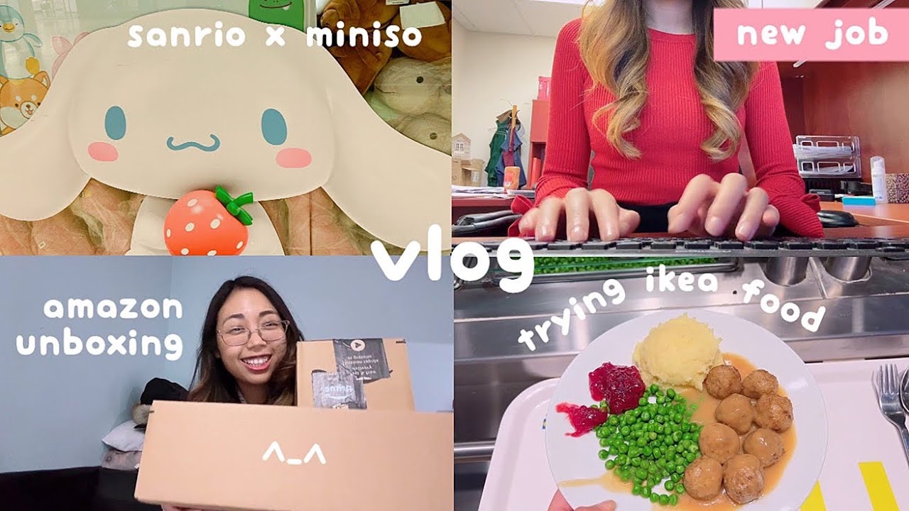 vlog | chill week, amazon unboxing, ikea + miniso haul, asian snacks ...