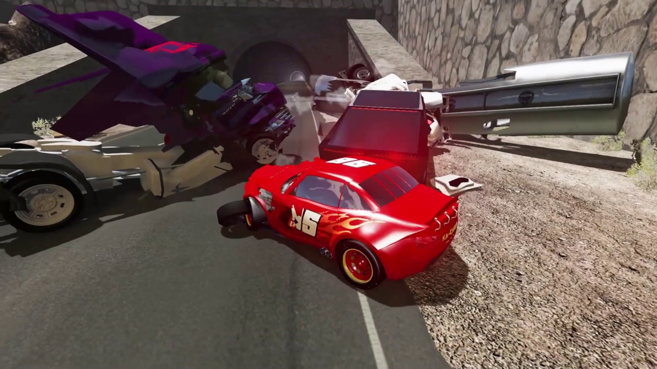 Car and truck insane crash! Bombs exploding. BeamNG drive. - YouTube
