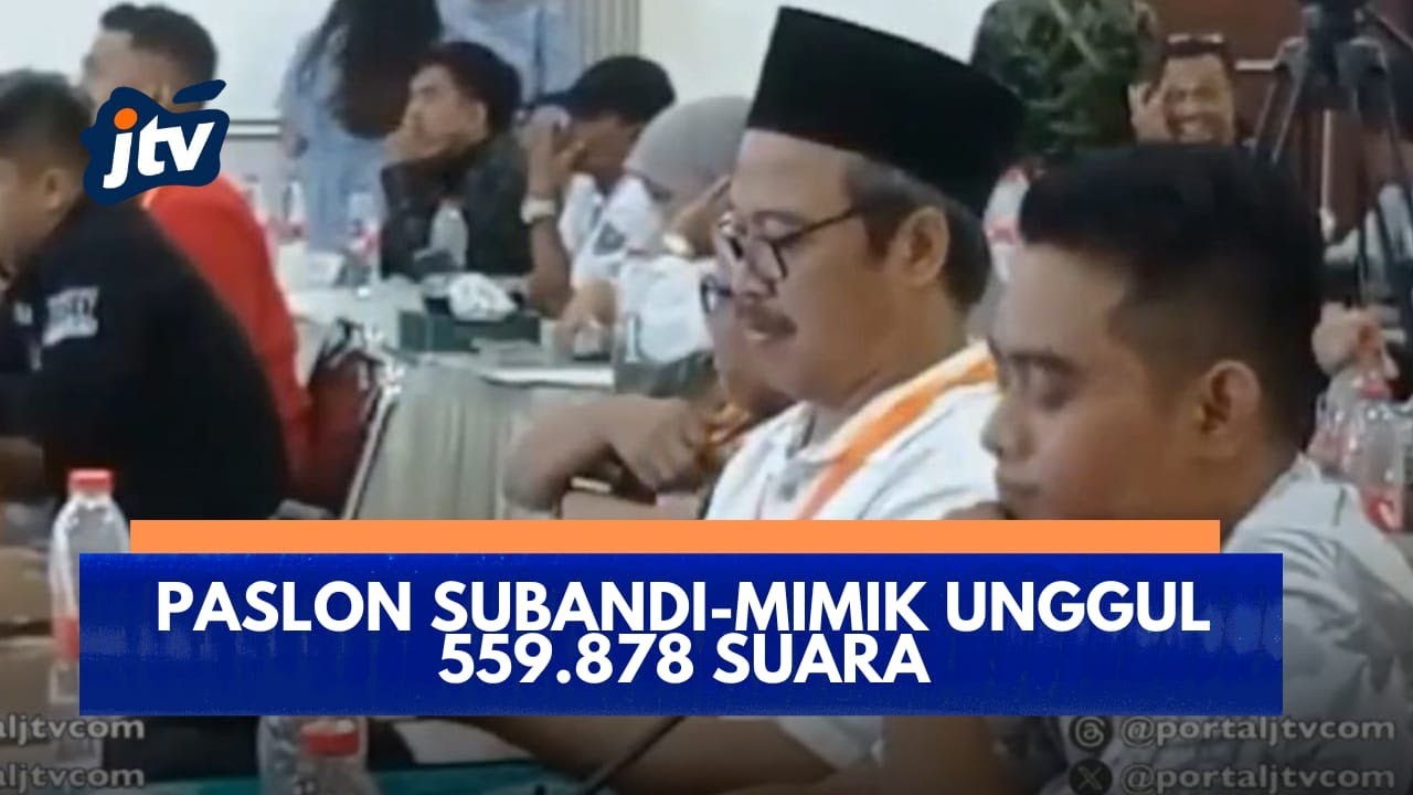 Paslon Subandi Mimik Unggul 559 878 Suara - YouTube
