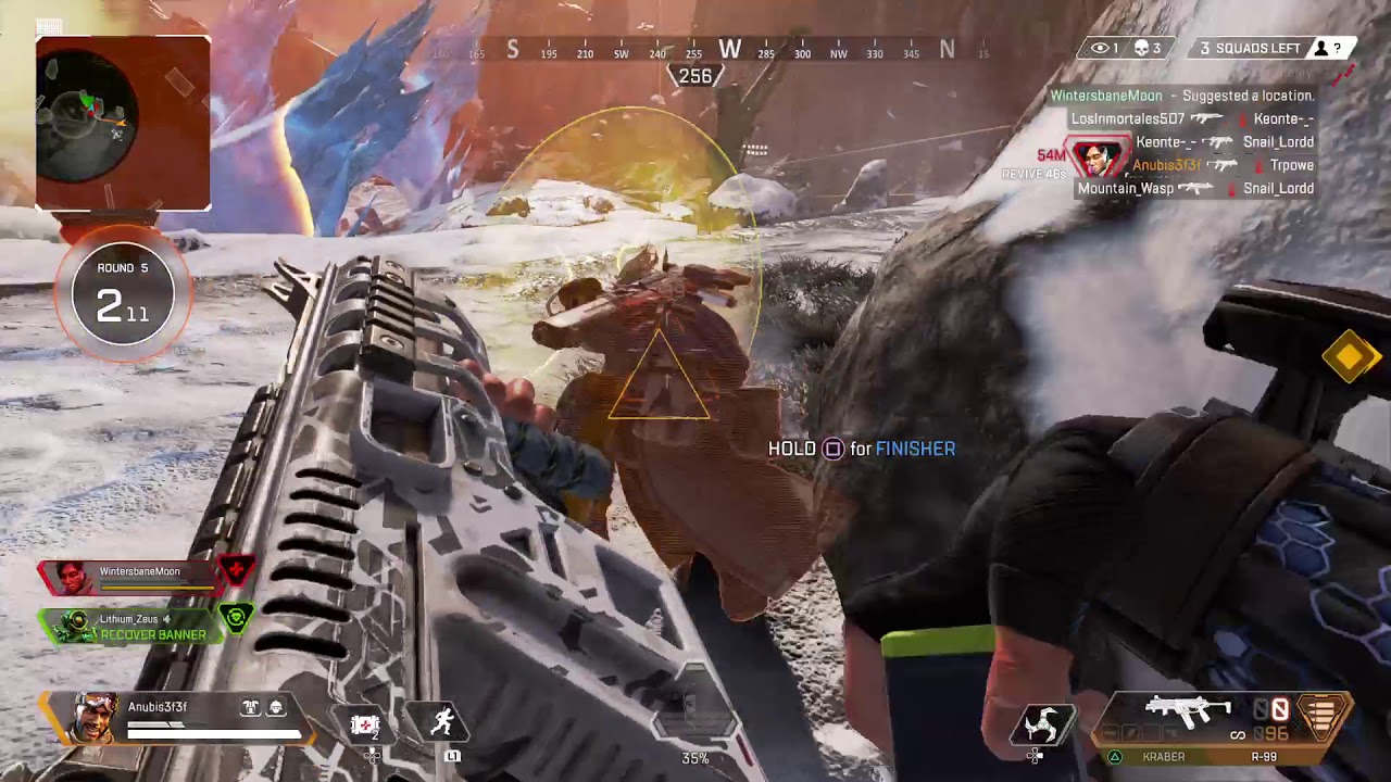 Apex Legends pathfinder hits me and i remove the rest of the lobby ...