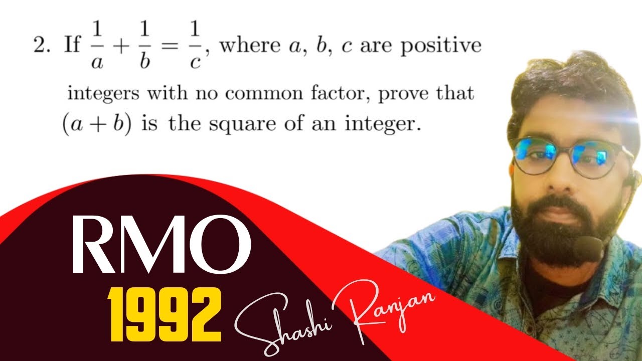 RMO 1992 Solution || Question no. 2 || Explanation #olympiadmathematics ...