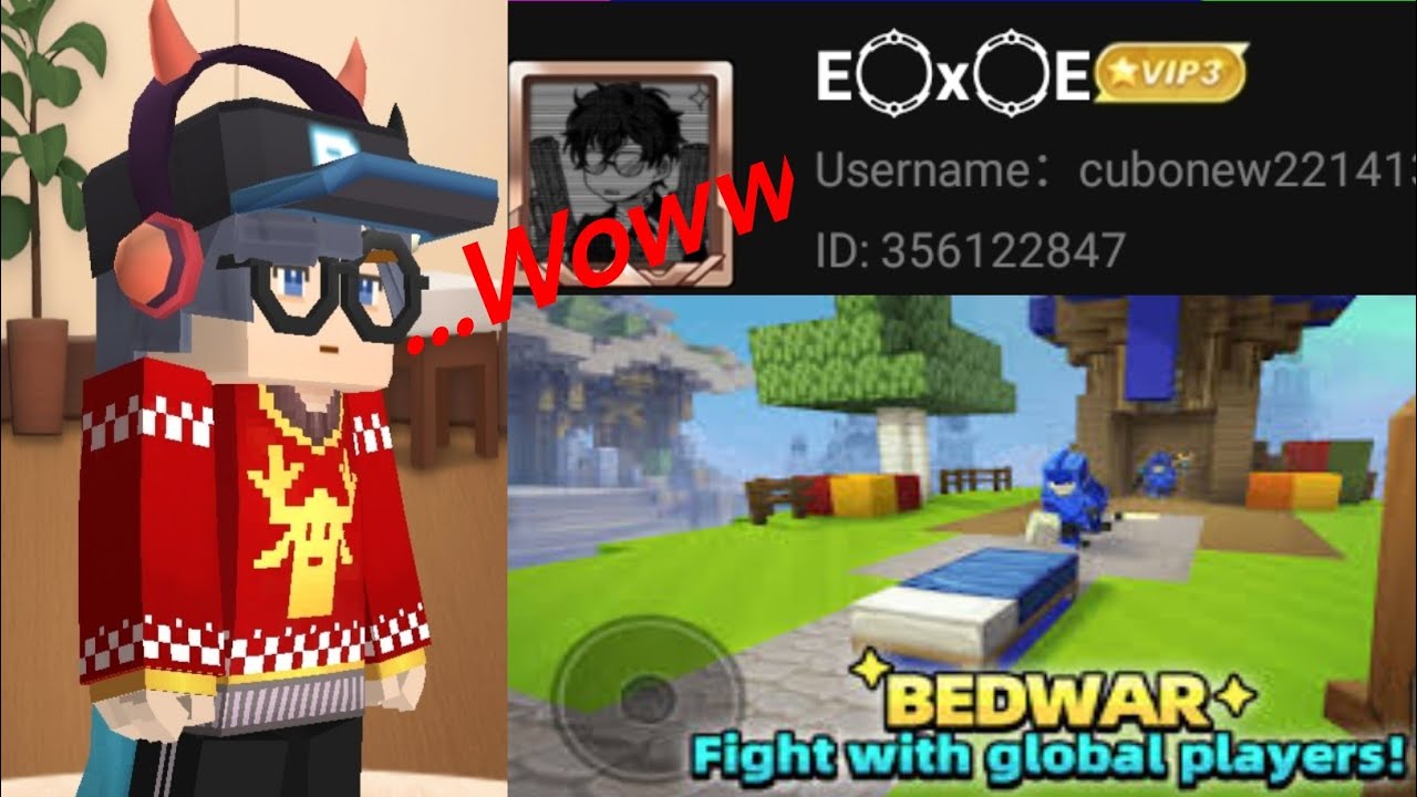 Vip-3 Account Gameplay Reveal in Block Man Go (Bedwars) At 120 ...