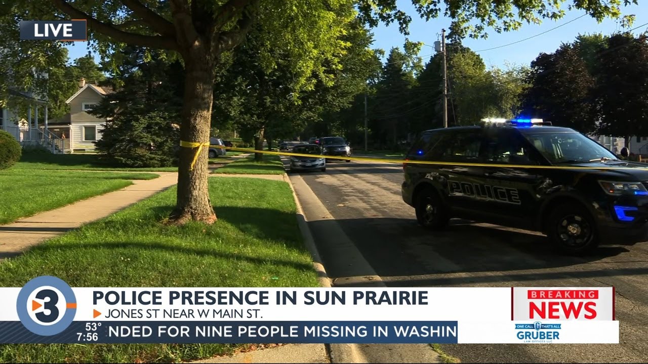 Heavy police presence in Sun Prairie - YouTube