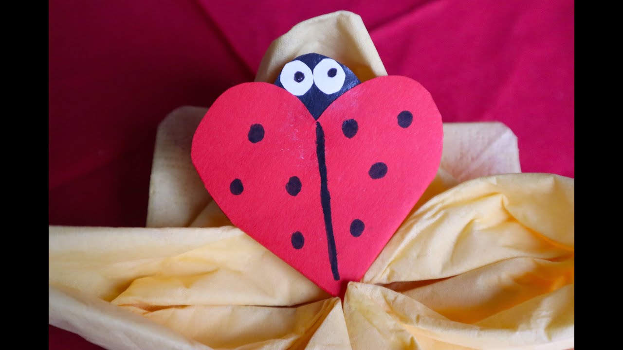 Paper Ladybug | How To Make A Ladybugs | Easy Ladybugs | Bugs in Hearts ...