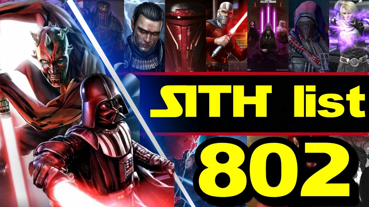 【STAR WARS】SITH List 802 - YouTube