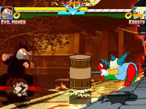 Mugen Tournament Round 2-1  Evil Homer vs Krusty