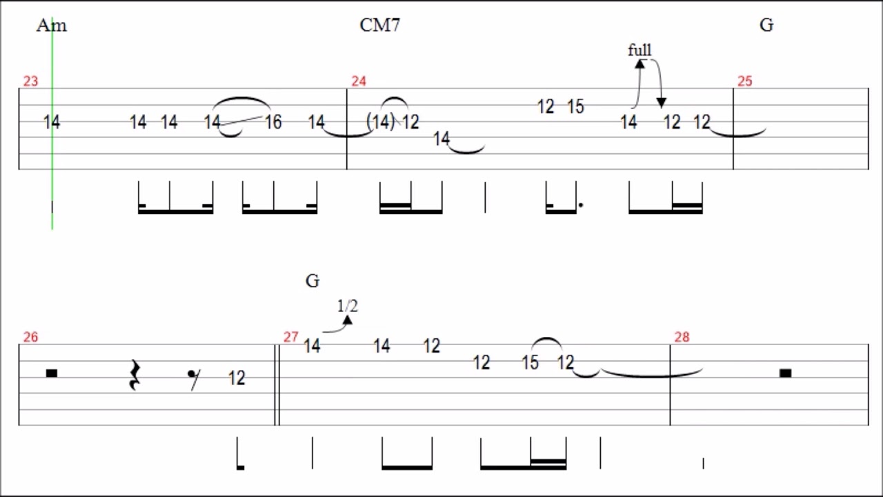 Oasis - I'm Outta Time Guitar Solo Tab+BackingTrack - YouTube