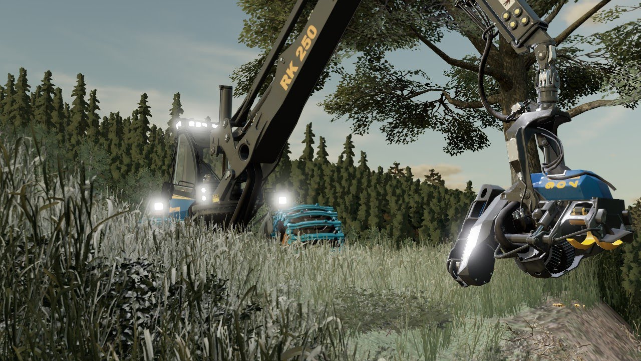 Cutting the trees on the slopes! FS22 Timelapse Holmåkra S1 E4 - YouTube
