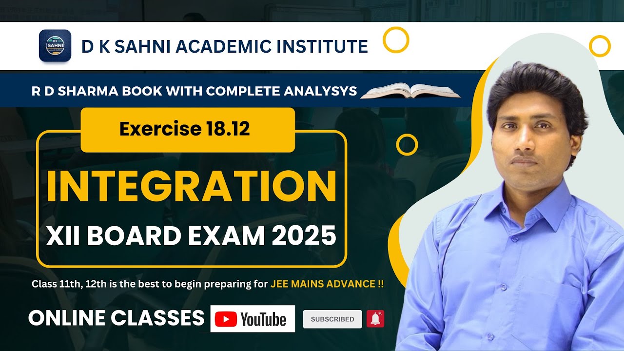 Exercise 18.12 of integration | class 12th | IIT JEE Main/Advanced | RD ...