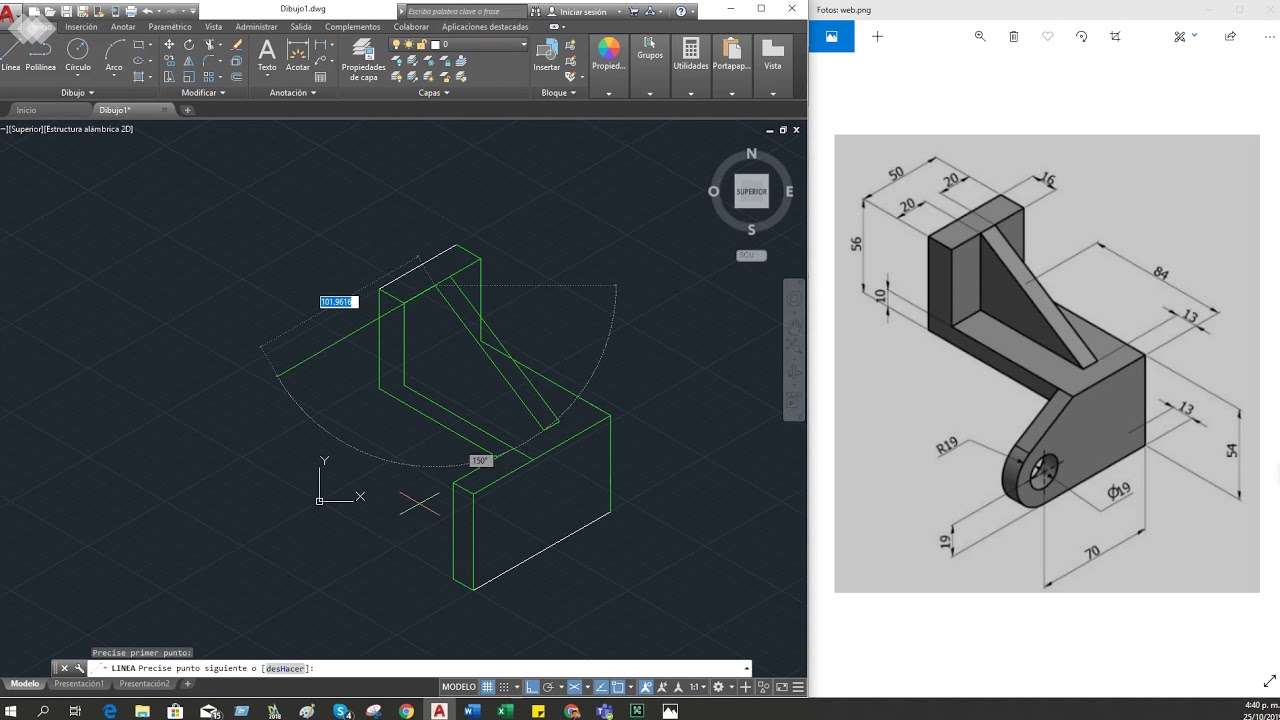 Elaboración de figuras 2D en software de AutoCAD 2019 - YouTube