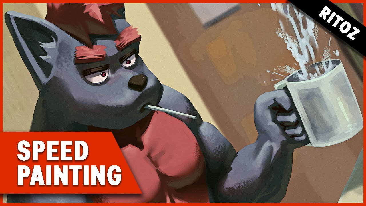 Morning Routine | Furry Speed Painting - YouTube