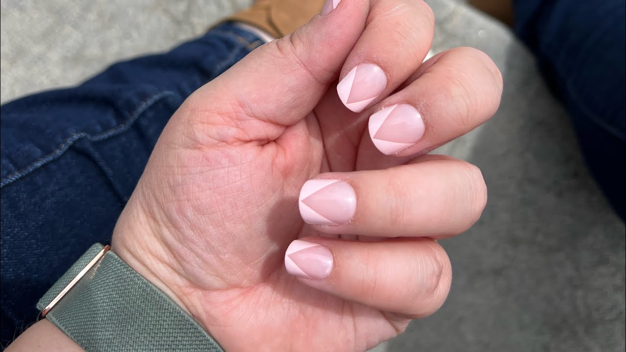 Applying French Tip press on nails - YouTube