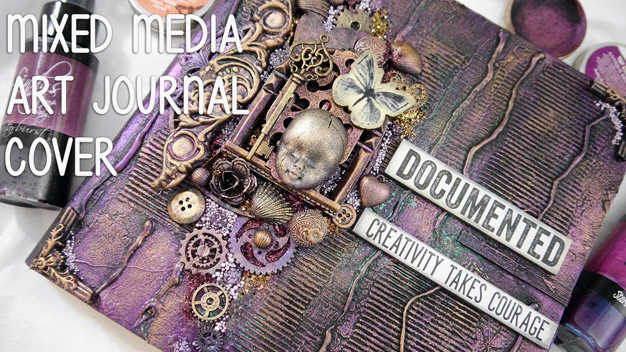 Mixed Media Art Journal Cover - YouTube