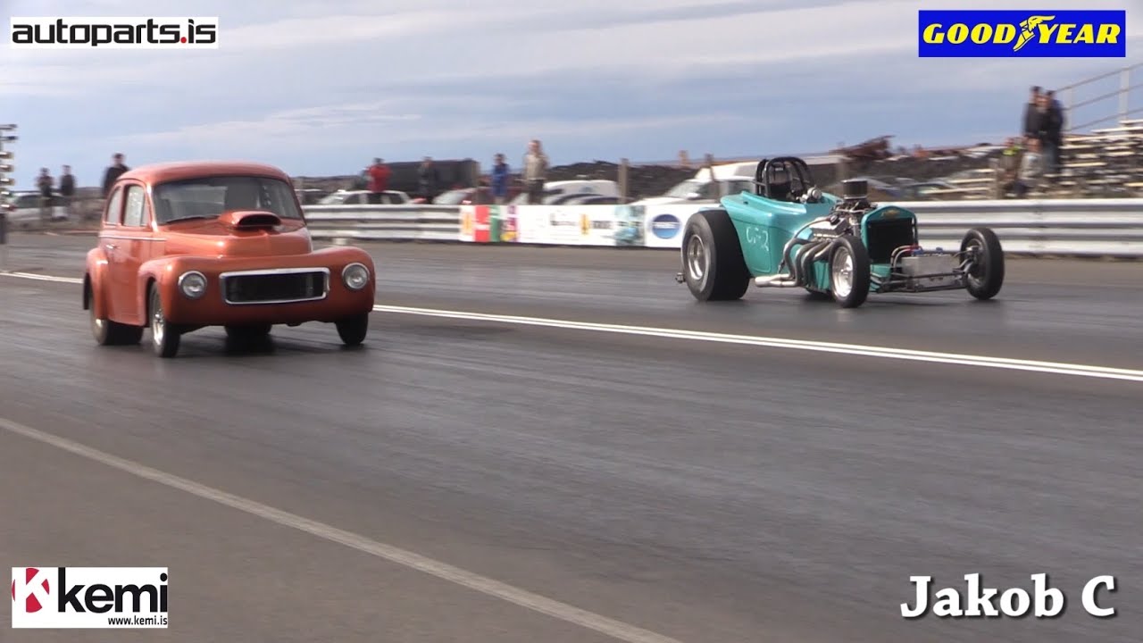 Drag Racing Iceland! Volvo PV vs Altered Dragster 598 - YouTube
