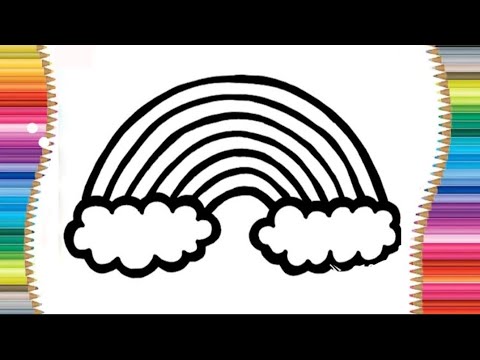 How to draw rainbow🌈 /Step by step easy drawing for kids - YouTube