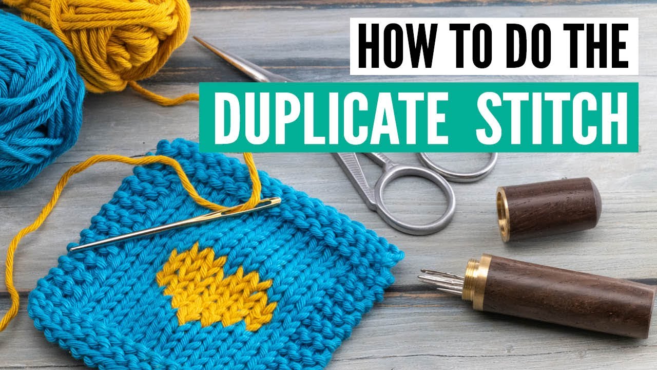 How to do the duplicate stitch in knitting [for stockinette stitch ...