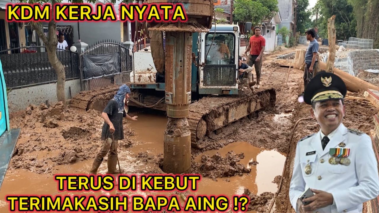 PROSES PENGEBORAN PAKU BUMI RAKSASA DI PROYEK KDM AGAR KALI BEKASI AMAN ...