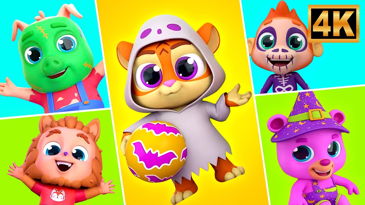 Five Little Monsters | Halloween Sing Along and Nursery Rhyme for Kids ...