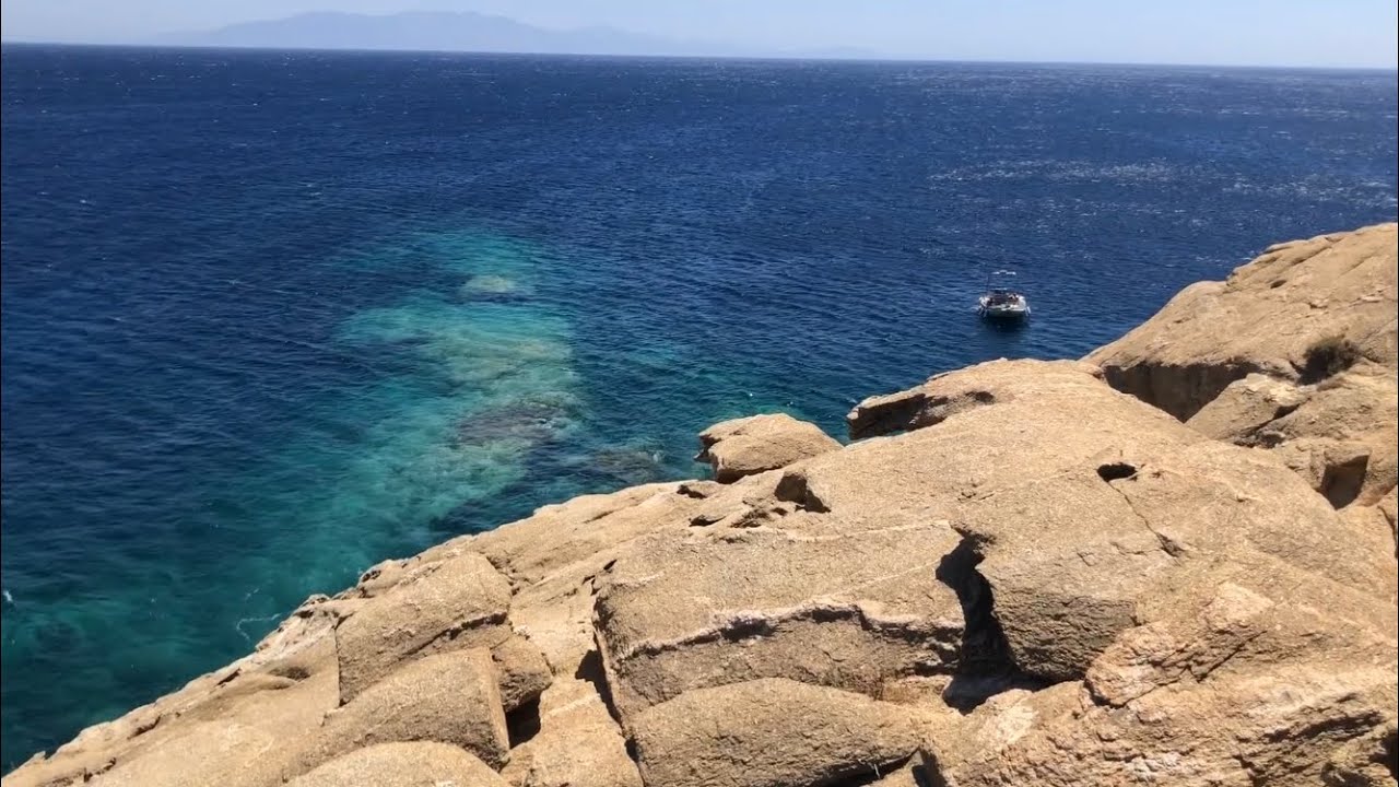 JULY 2020 - Mykonos (Greece) Paraga Beach Cliff Area - YouTube