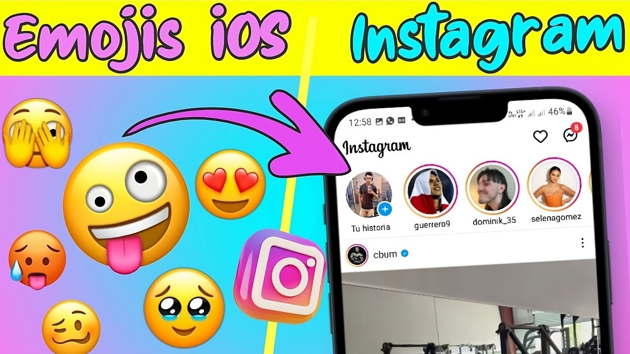 ⭐Emojis de iPhone iOS en Instagram Android -🌈 Como poner emojis de ...