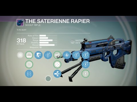 Destiny: Legendary Review "Saterienne Rapier" - YouTube