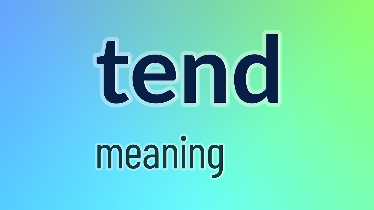 Tend - 176 English Vocabulary Flashcards - YouTube