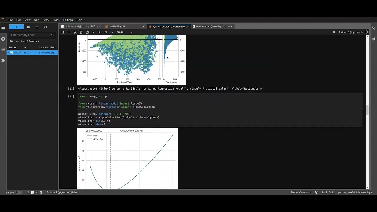 Python Yellowbrick Library Youtube