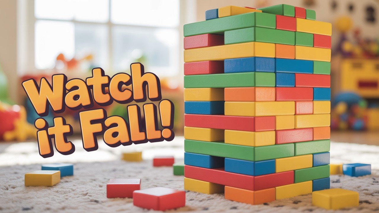 📚 The BIGGEST Block Tower EVER! (Watch It Fall! 😆) | Learn Counting ...
