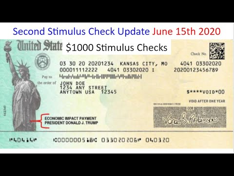 Second Stimulus Check Update and stimulus package update june 15th 2020 ...