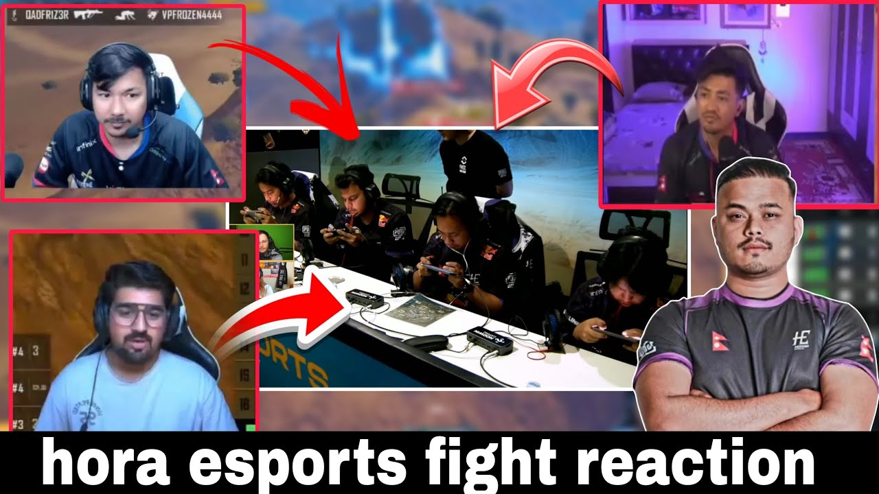 Hora esports fight youtuber reaction clips #pubgclips #pubg #pubgshorts ...