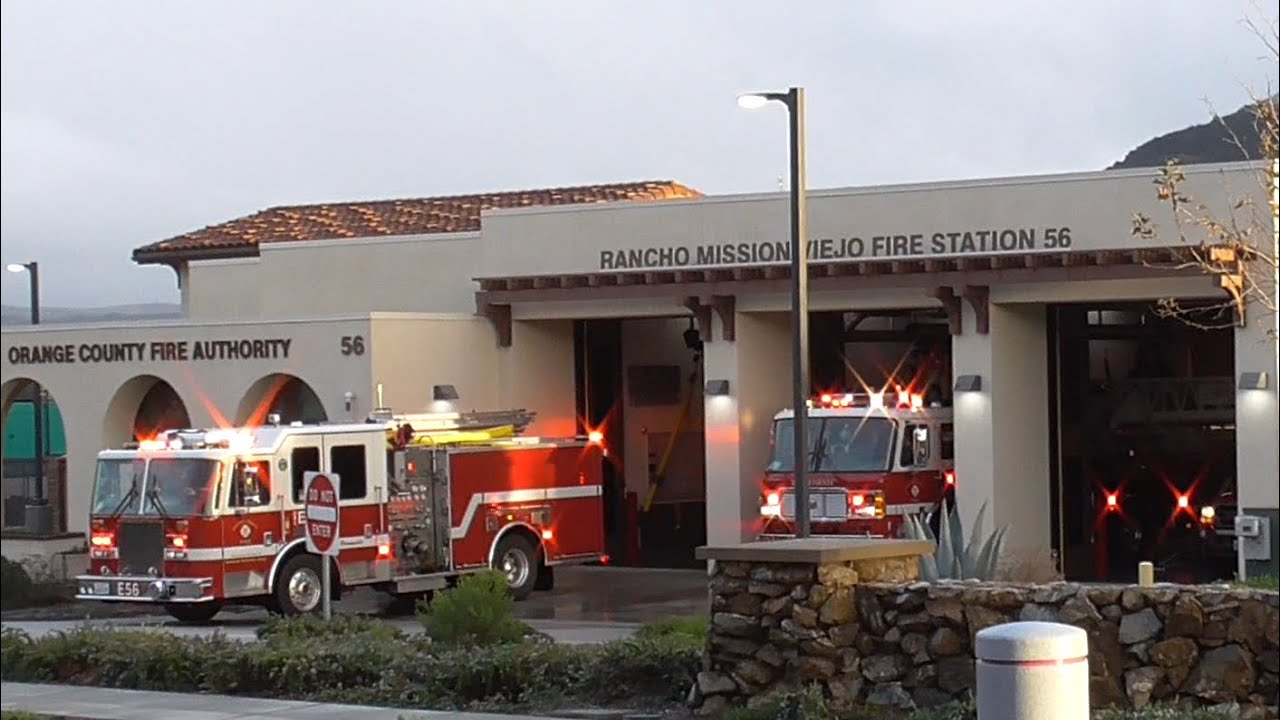 *FULL HOUSE!* OCFA Engine, Truck, & Swift Water 56 Responding - YouTube