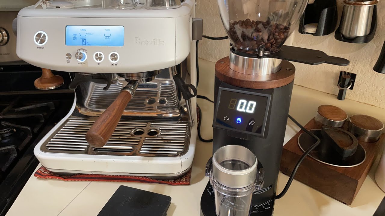 Turin DF64E Espresso Grinder | Breville Barista Pro - YouTube