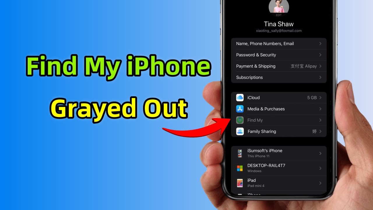 Find My iPhone Grayed Out? Fix It Now! - YouTube