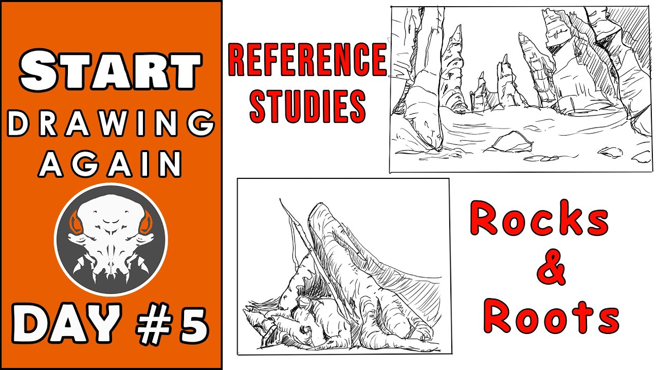 7-Day Digital Drawing Challenge: Day 5 - Reference Study Gnarly Roots ...