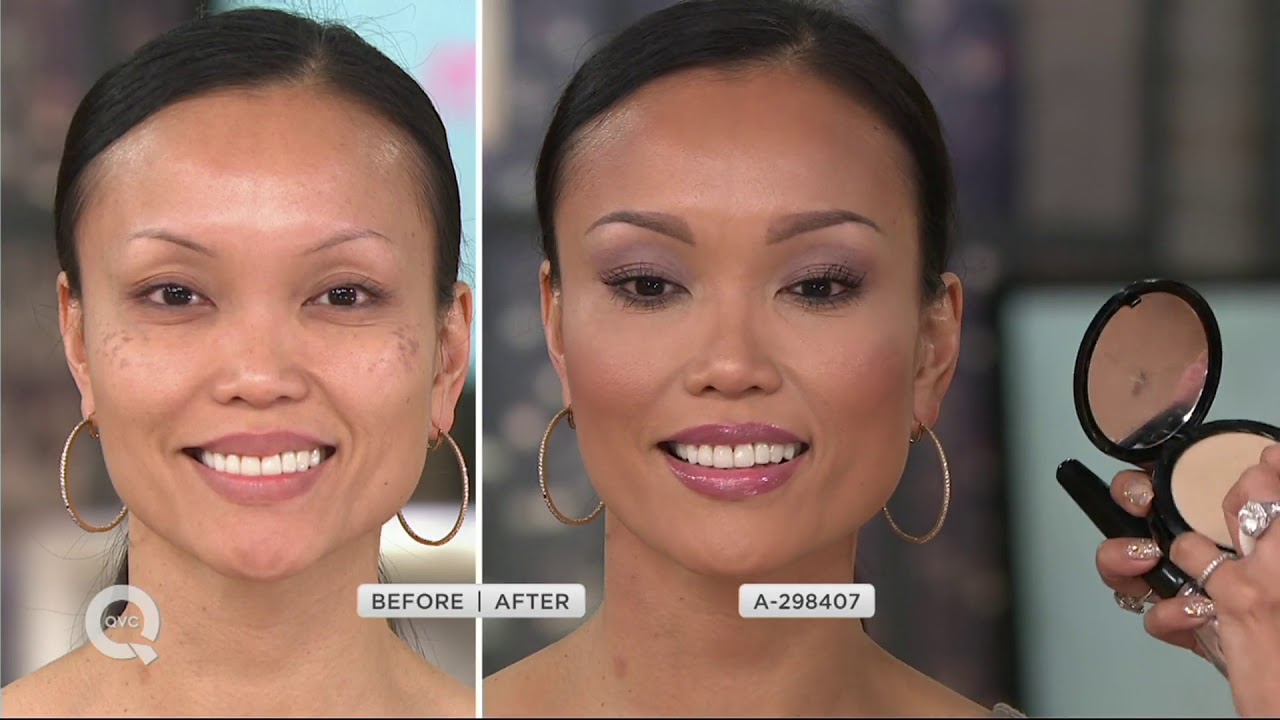Mally Smooth Skin Perfecting Powder Foundation w/ Brush on QVC - YouTube