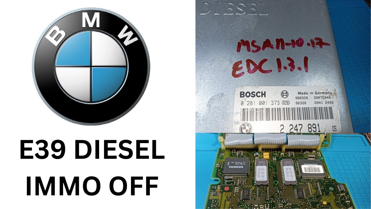 BMW E39 IMMO OFF EDC 1.3.1 ECU BOSCH 0281001373 - YouTube