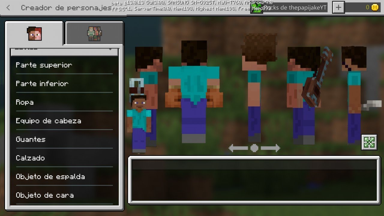 COMO CREAR TUS PROPIAS SKINS 4D PARA MCPE 1.13 GRACIAS A MINECRAFT ...