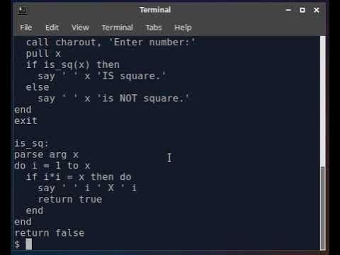 REXX Program with a User Defined Function. - YouTube
